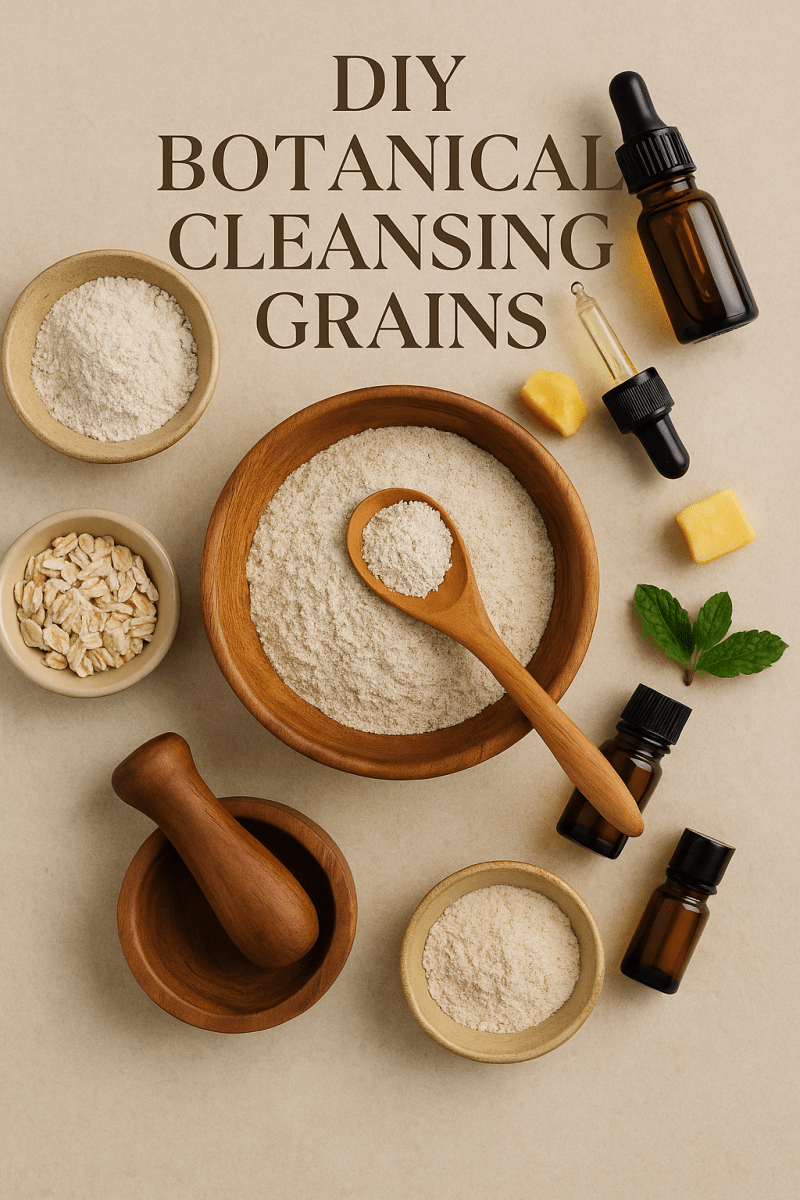 DIY Botanical Facial Cleansing Grains: The Gentle Powder Cleanser You